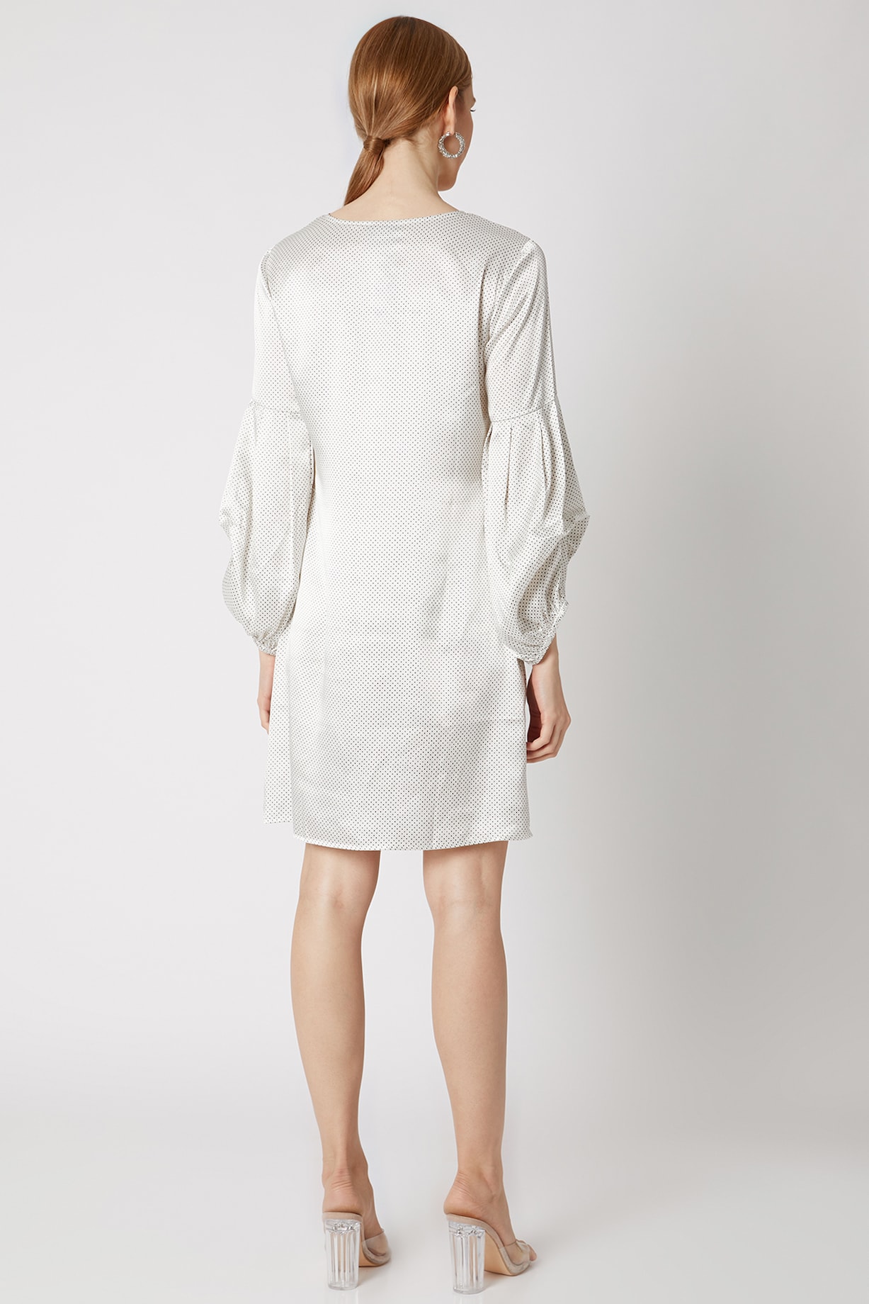 White Shirt Dress With Dramatic Sleeves Design by Attic Salt at Pernia ...