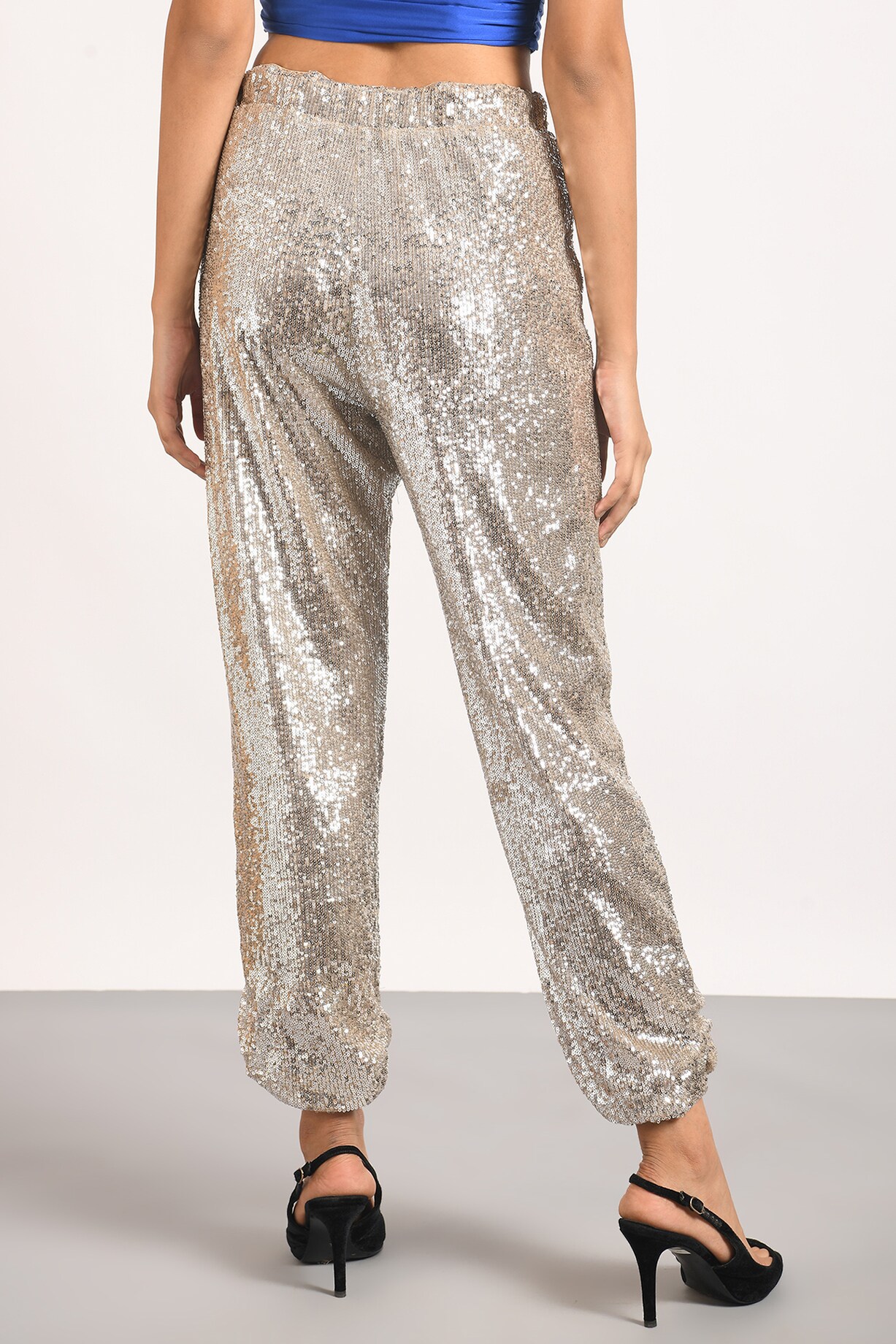Silver Sequins Tulle Shimmer Pants by Attic Salt at Pernia's Pop Up ...