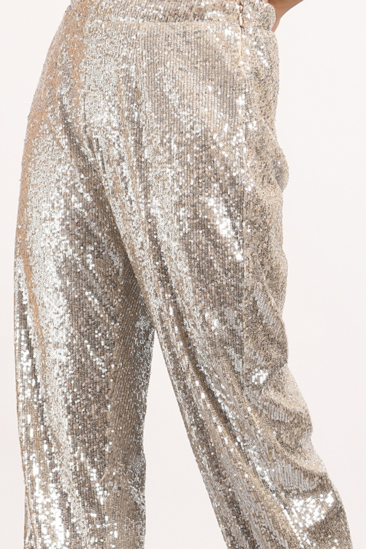 Silver Sequins Tulle Shimmer Pants by Attic Salt at Pernia's Pop Up ...
