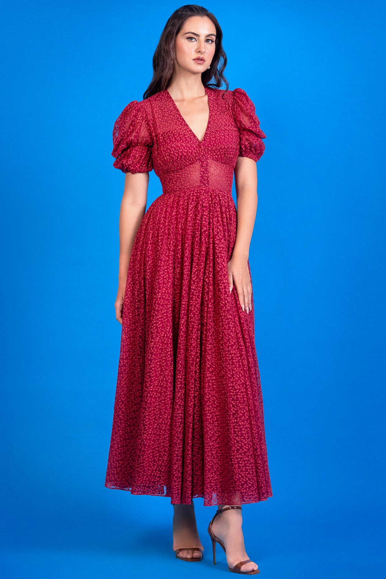 Red Lace Dress by World of Asra at Pernia's Pop Up Shop 2025