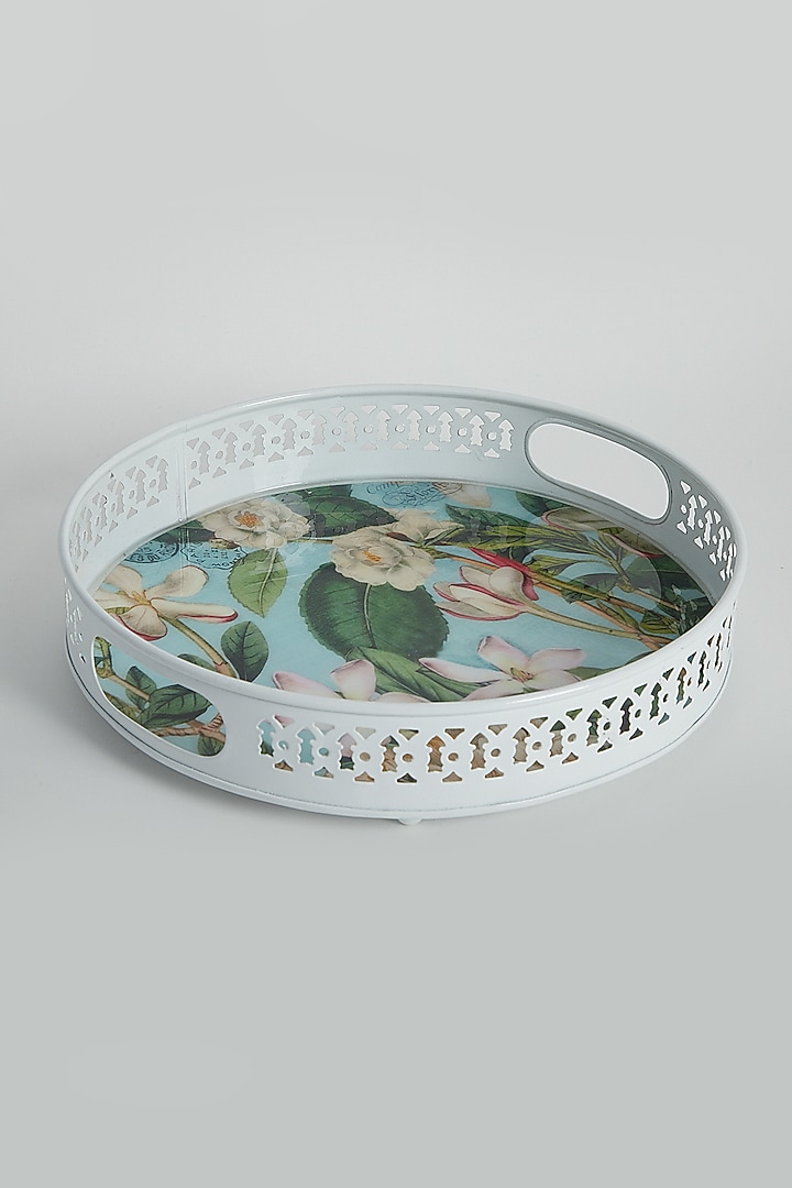 Multi Colored Tropical Floral Trays (Set of 2) by Assemblage at Pernia ...