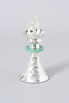 Silver Brass & Green Stone Samai Design by Assemblage at Pernia's Pop ...