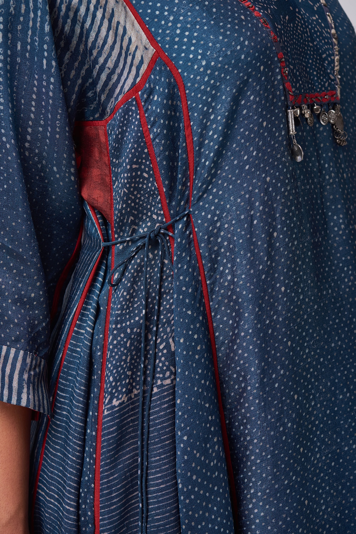 Neel Blue Printed Paneled Tunic Set by ASEEM KAPOOR at Pernia's Pop Up ...