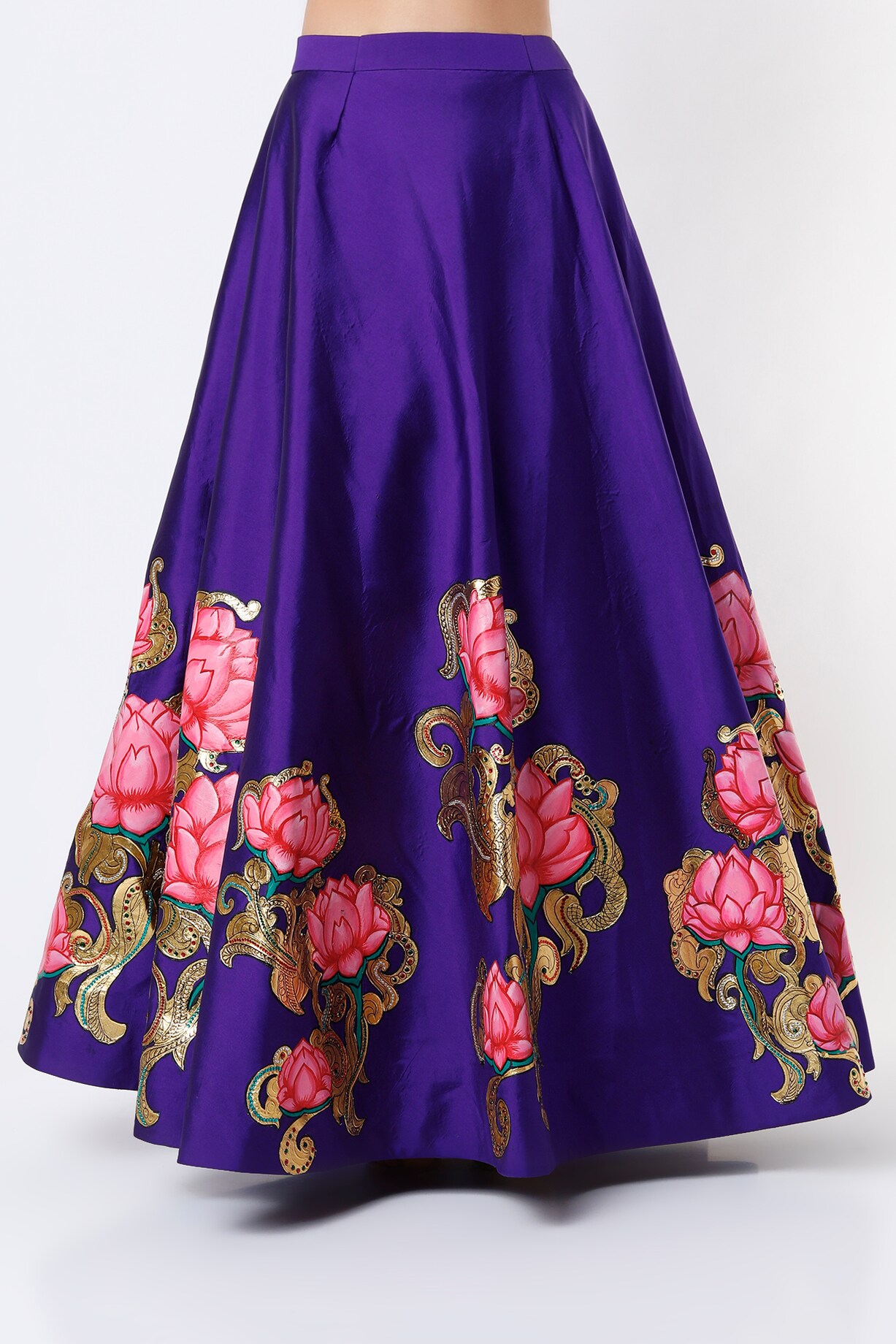 Violet Embroidered Bridal Lehenga Set by Architha Narayanam at Pernia's ...