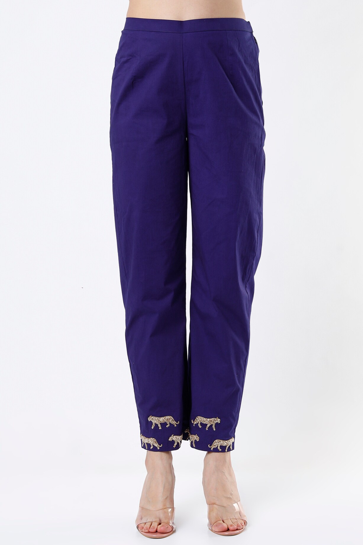 Violet & Blue Cotton Anarkali Set by Architha Narayanam at Pernia's Pop ...