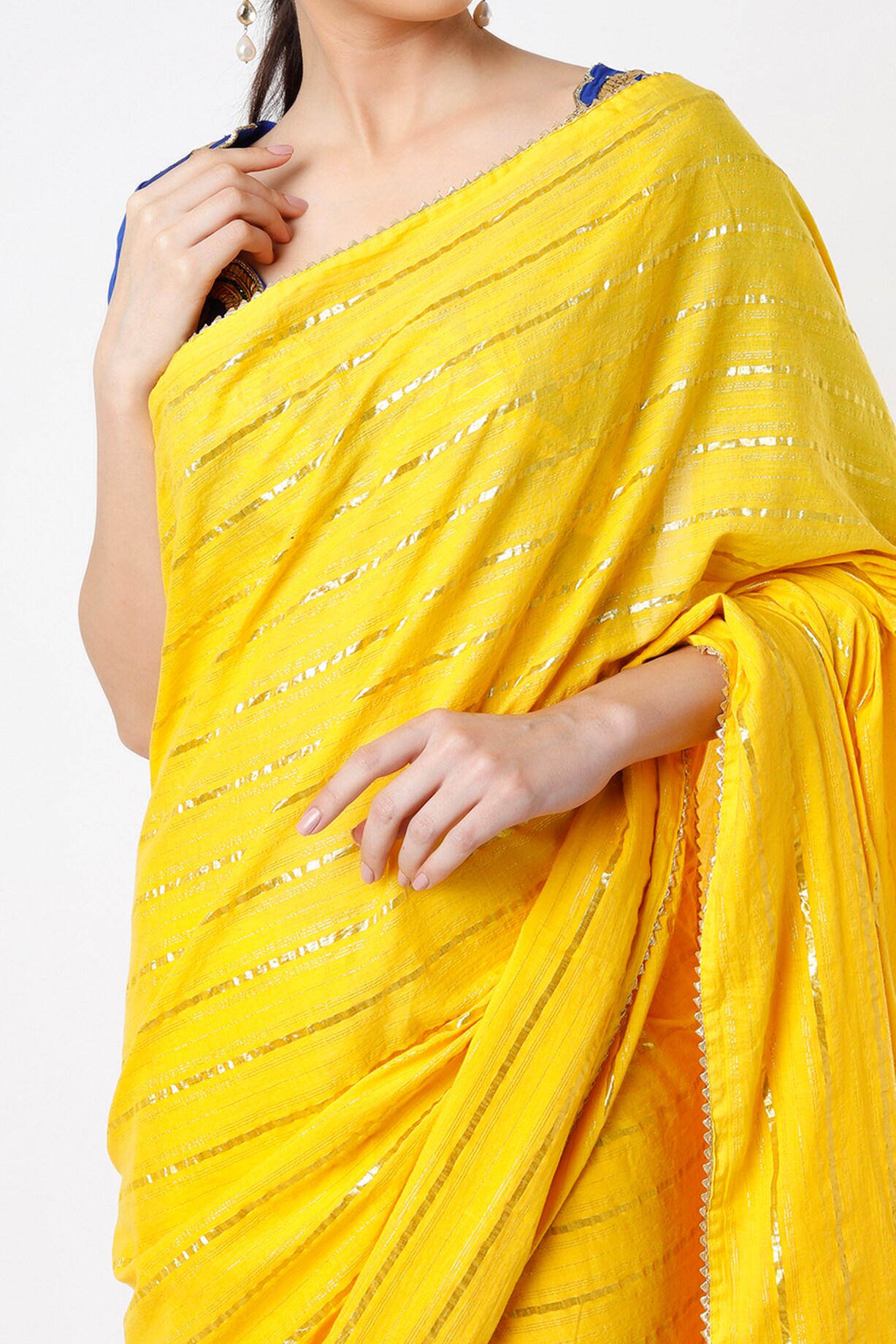 Yellow Embroidered Saree Set by Architha Narayanam at Pernia's Pop Up ...