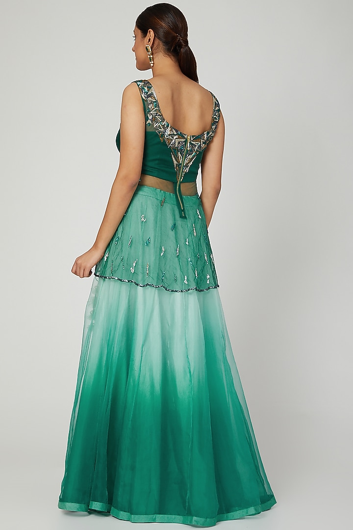 Mint Green Embroidered Wedding Lehenga Set by Architha Narayanam at ...