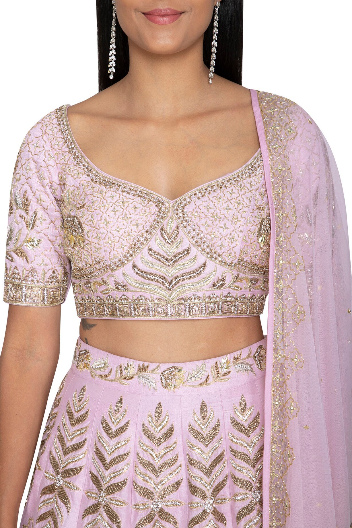 Light Mauve Embroidered Lehenga Set by Architha Narayanam at Pernia's ...