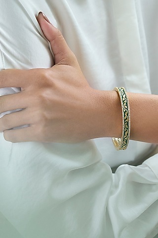Gold Plated Morning Star Rumeli Dainty Bangle by Aulerth X JJV by JJ Valaya at Pernia's Pop Up ...