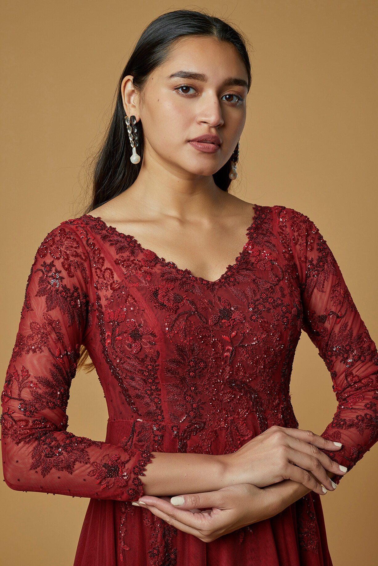 Ruby Embellished Gown by AURUL at Pernia's Pop Up Shop 2025