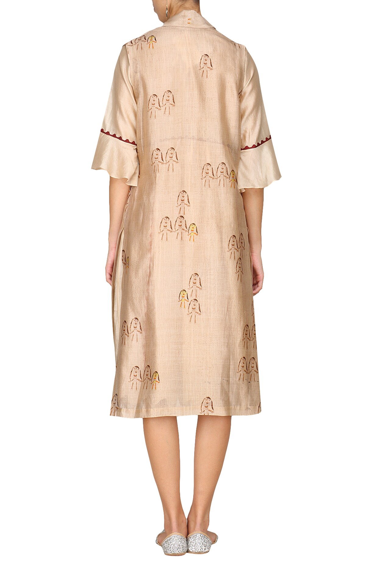 Peach digital printed jacket with tunic available only at Pernia's Pop ...