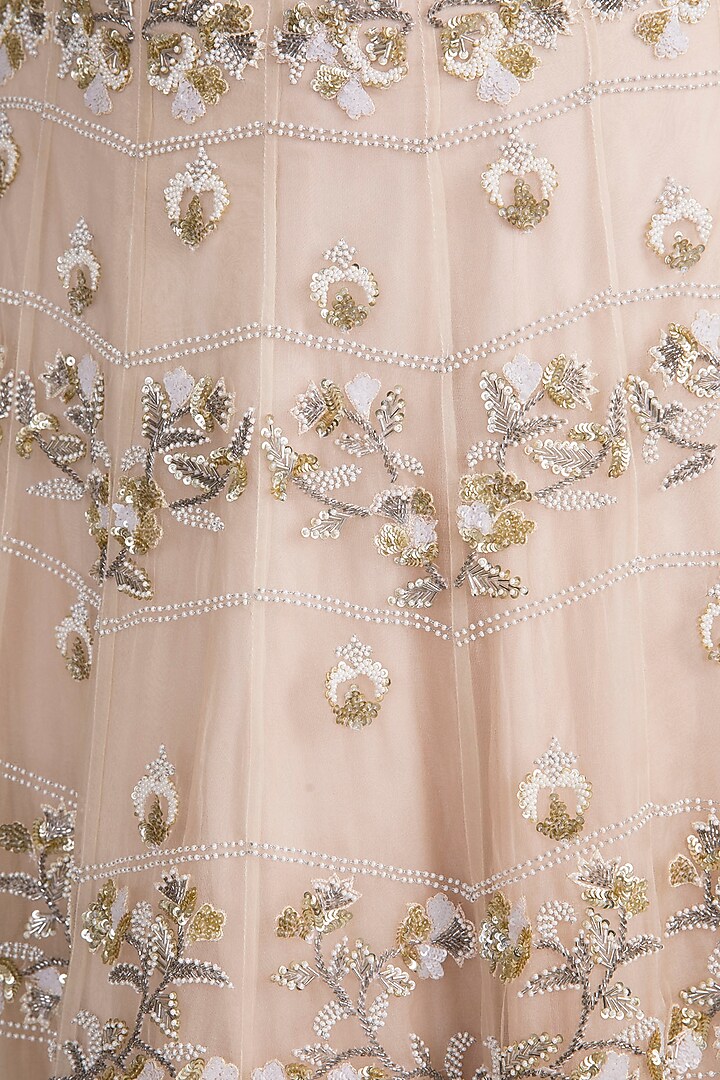 Ivory Sequins Embroidered Lehenga Set by AWIGNA by Varsha and Rittu at ...