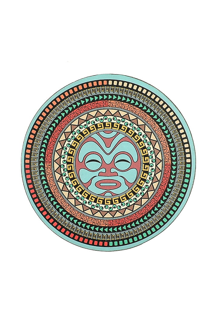 Multi-Colored Laminated MDF Maori Mandala Round Coaster (Set Of 4) by ...
