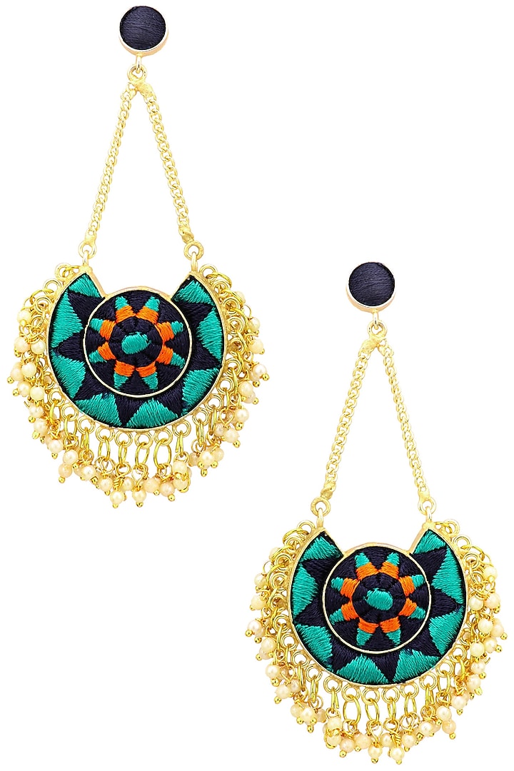 Matte finish round dangler earrings available only at Pernia's Pop Up ...