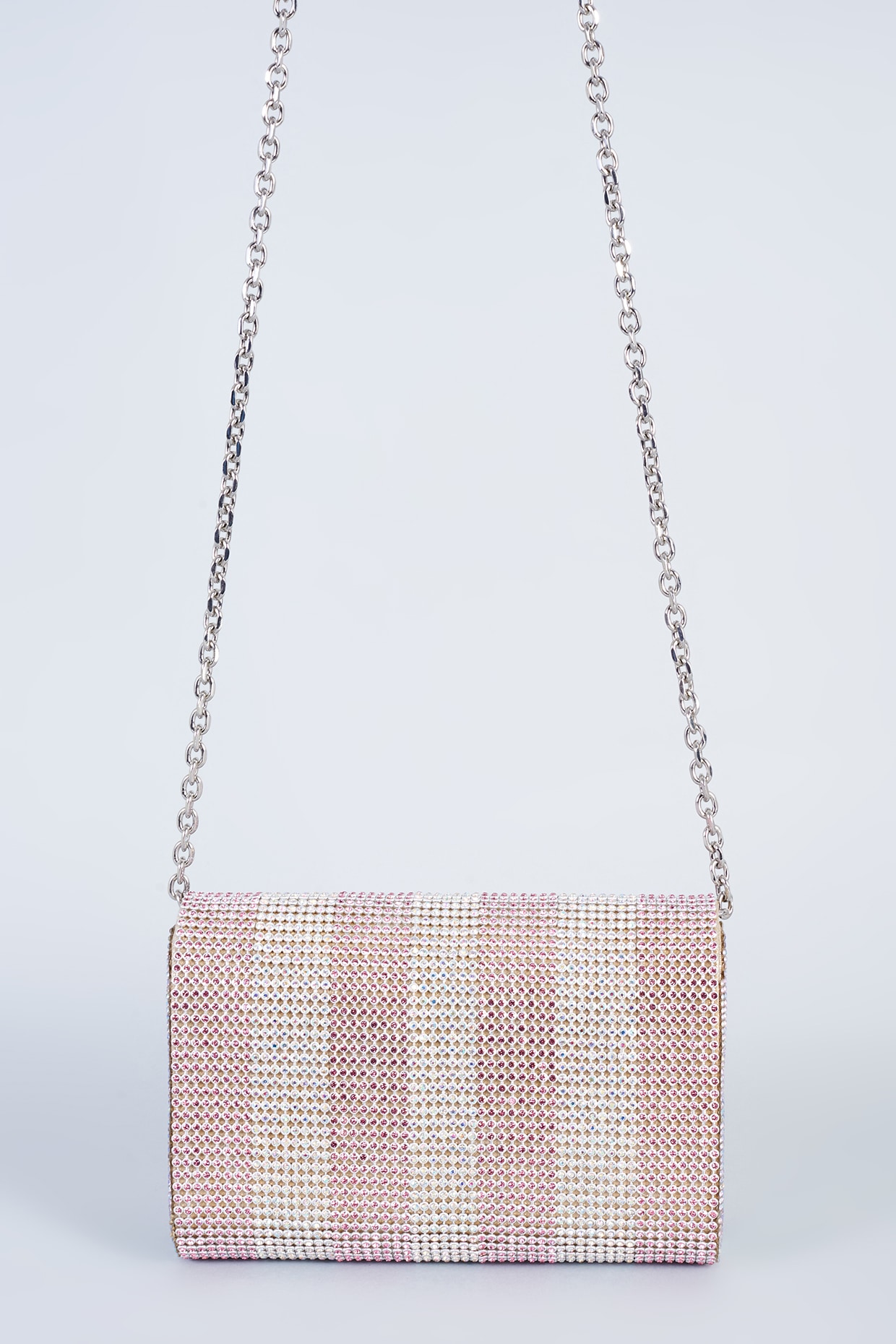 Blush Pink & Silver Crystal Clutch by BEAU MONDE at Pernia's Pop Up ...