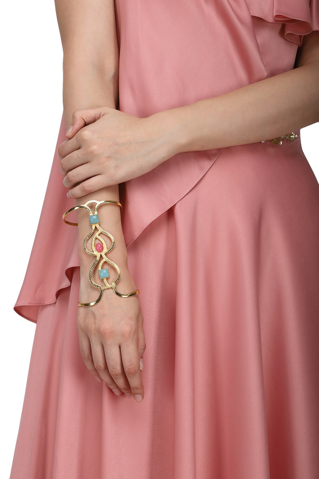 Gold plated jade stone handcuff available only at Pernia's Pop Up Shop ...