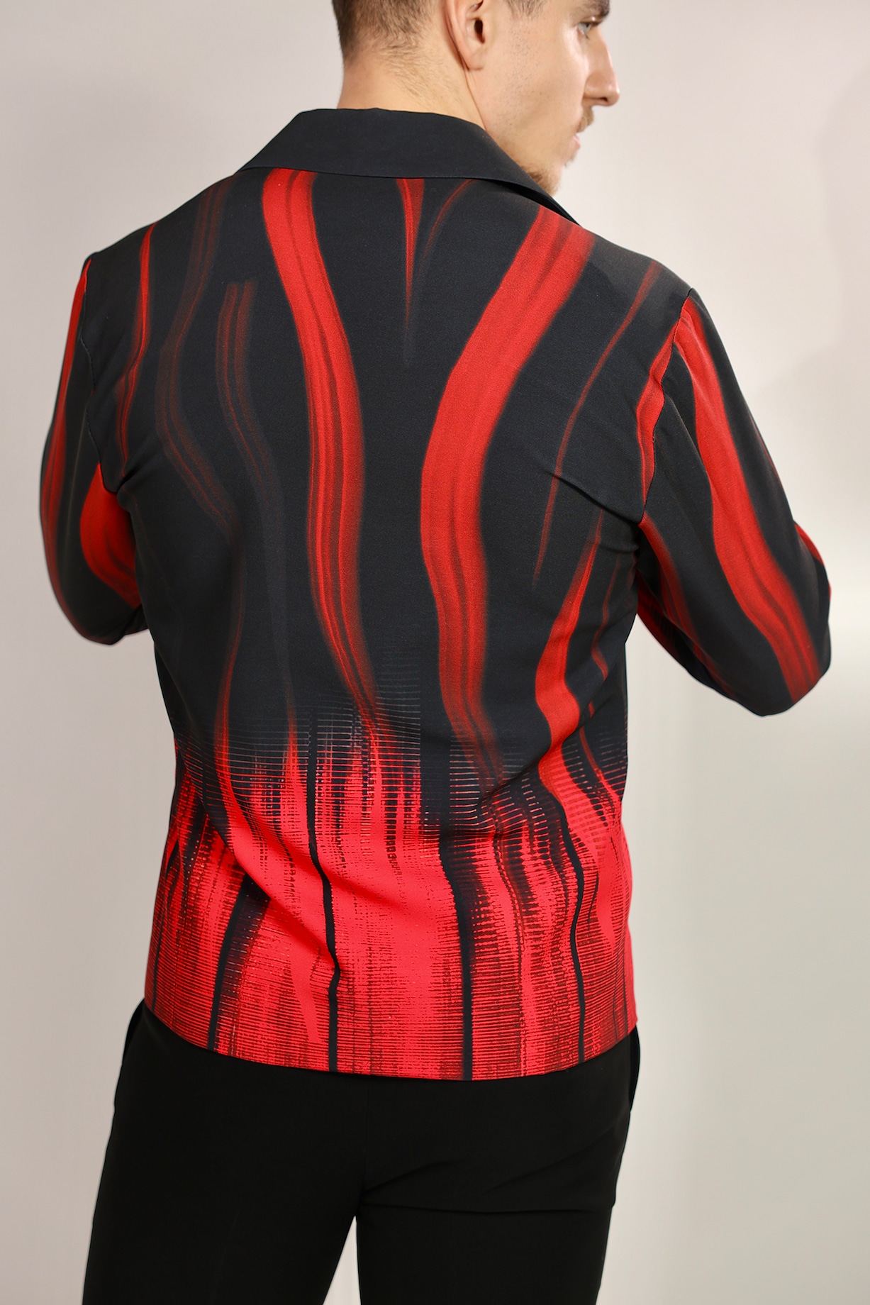 Black Satin Digital Printed Jacket by Bharat Reshma at Pernia's Pop Up ...