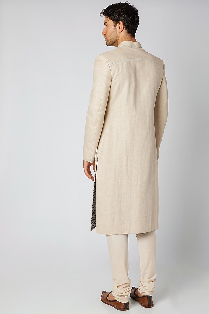 Ash Grey Wedding Sherwani Set by Bubber Couture at Pernia's Pop Up Shop ...