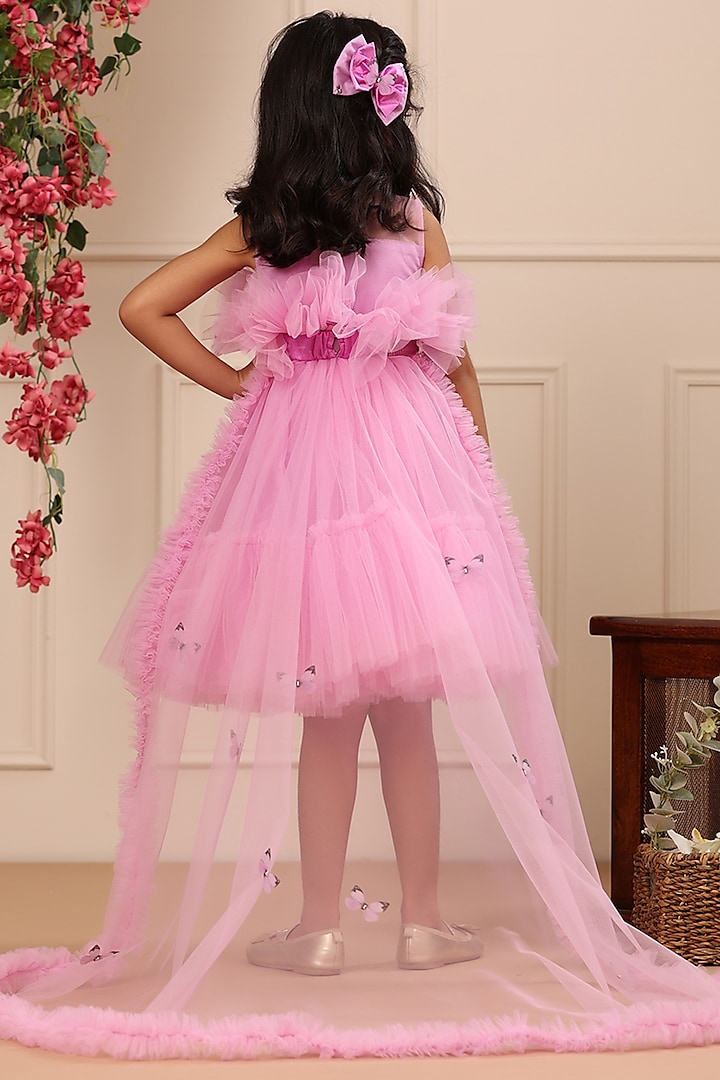 Pink High-Low Dress For Girls Design by Casa Ninos at Pernia's Pop Up ...
