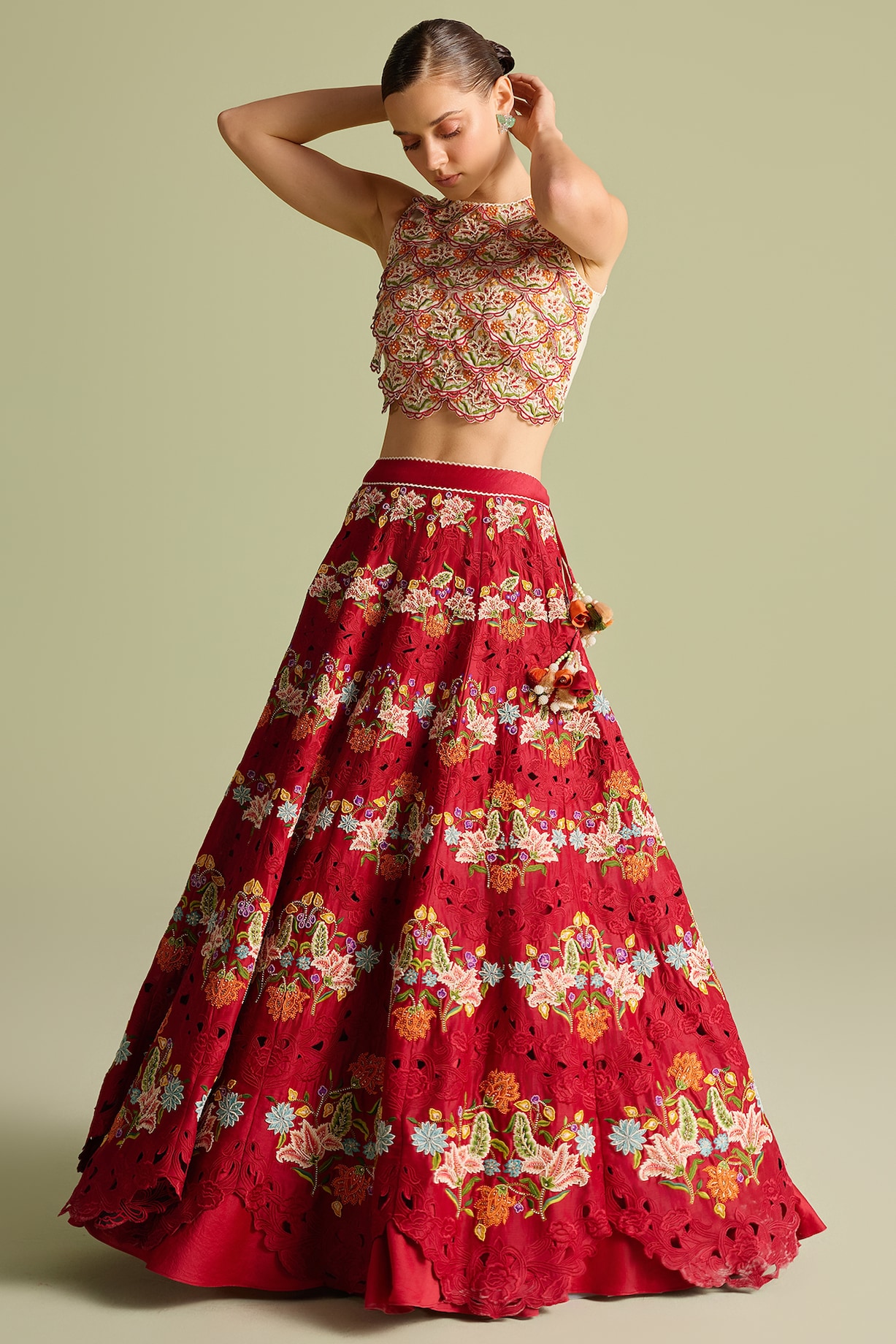 Ivory Chanderi Thread & Bead Work Top by Chandrima at Pernia's Pop Up ...