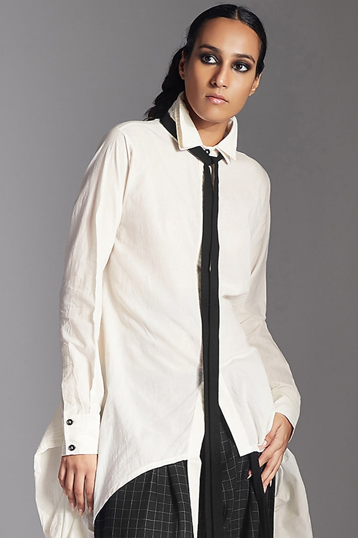 White Organic Cotton Shirt by Chola at Pernia's Pop Up Shop 2026