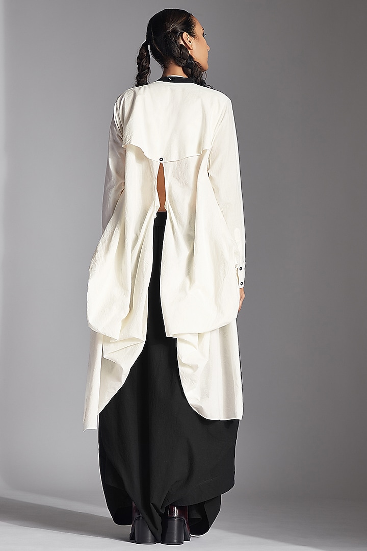 White Organic Cotton Deconstructed Shirt by Chola at Pernia's Pop Up ...