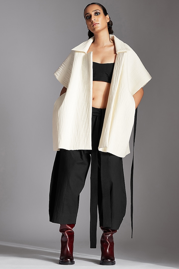 Off-White Kala Cotton Oversized Jacket by Chola at Pernia's Pop Up Shop ...