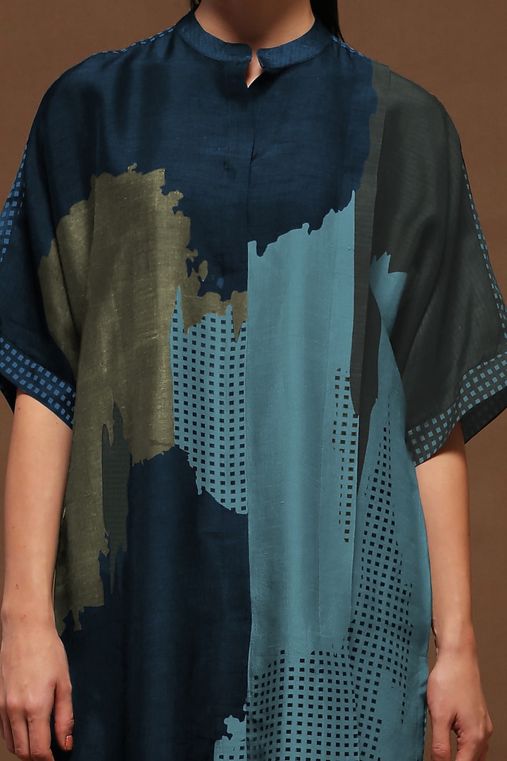 Nile Blue Pleated Tunic Set by CLOS at Pernia's Pop Up Shop 2025