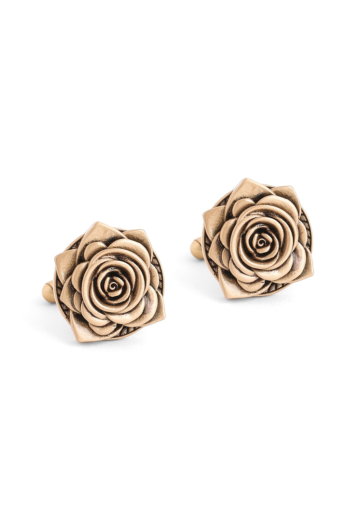 Antique Gold Brass Rose Cufflinks by Cosa Nostraa at Pernia's Pop Up ...