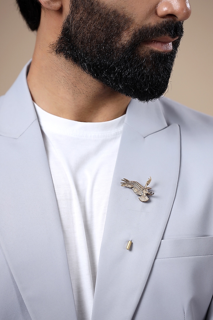 Antique Gold Finish Vivacious Phoenix Lapel Pin Design by Cosa Nostraa ...