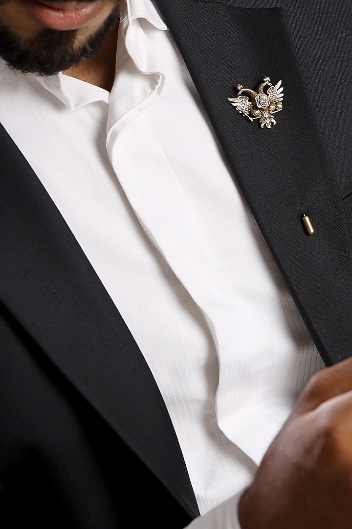 Buy Cosa Nostraa Antique Gold Rising Phoenix Lapel Pin at Pernia ...