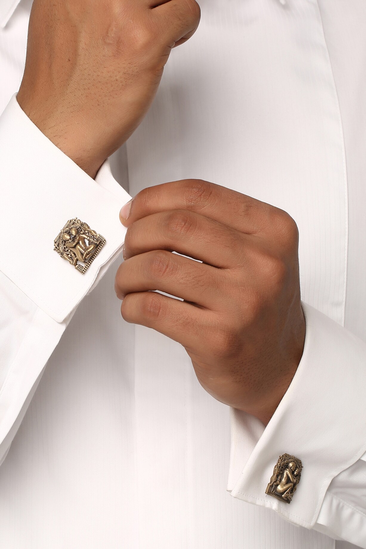 Antique Gold Cufflinks In Brass by Cosa Nostraa at Pernia's Pop Up Shop ...