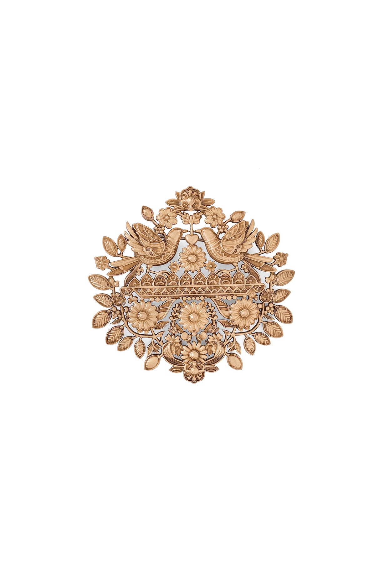 Antique Gold Brass Brooch & Buttons (Set Of 5) by Cosa Nostraa at ...