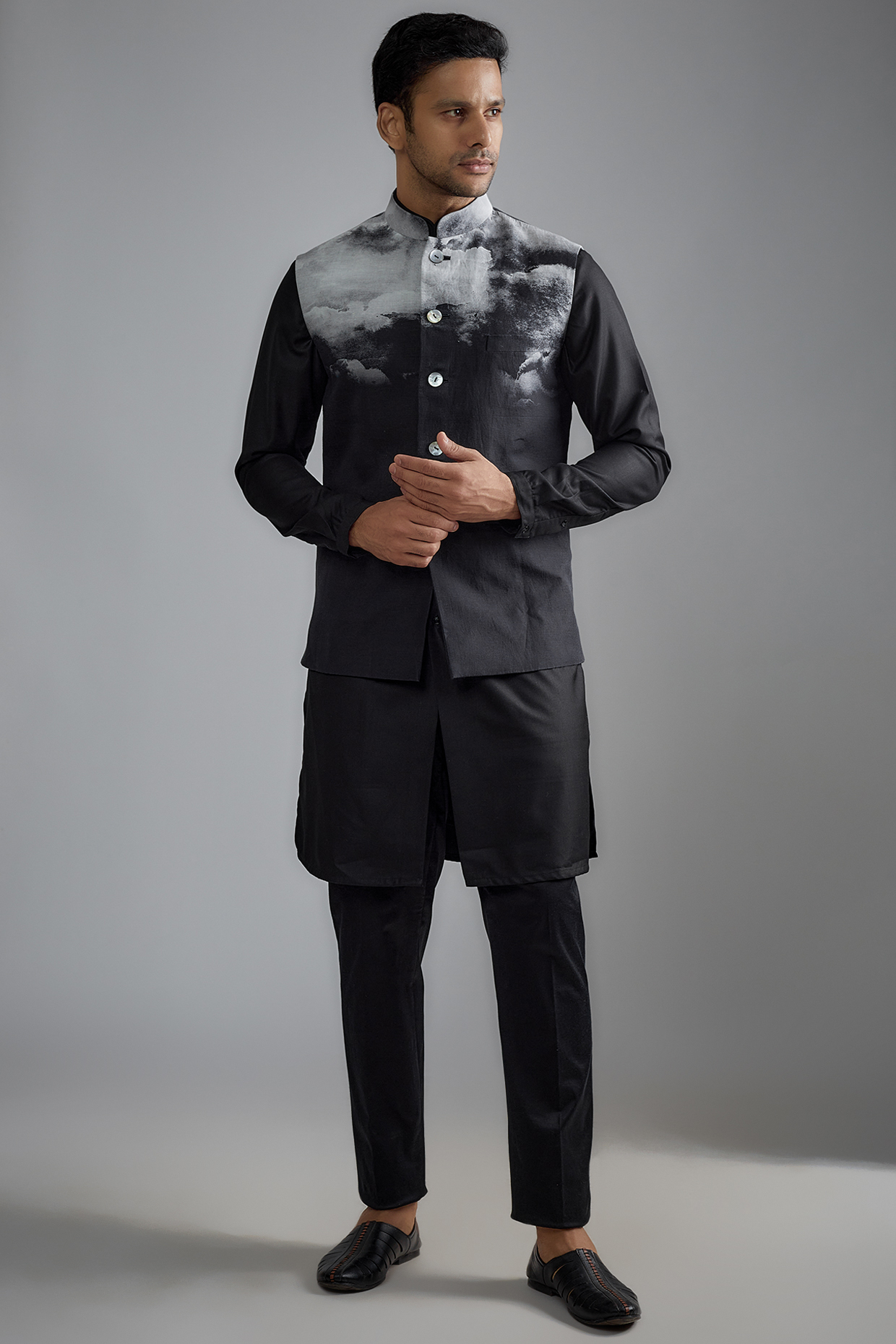Navy Blue Cotton Silk Nehru Jacket Design by Countrymade at Pernia's ... Navy Blue Cotton Silk Nehru Jacket Design by Countrymade at Pernia's ...