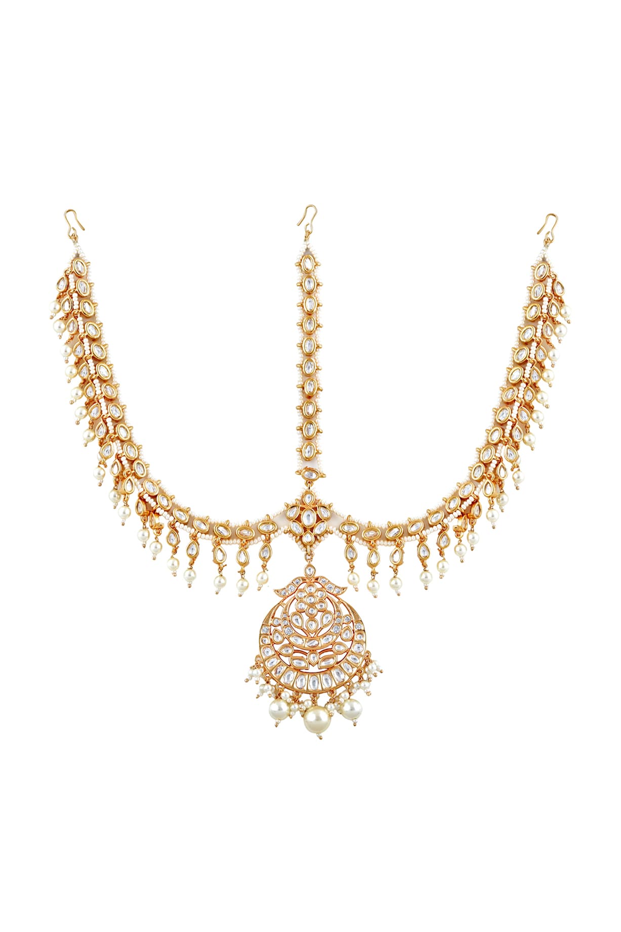 Gold Finish Semi Precious Stone Mathapathi by Curio Cottage at Pernia's ...