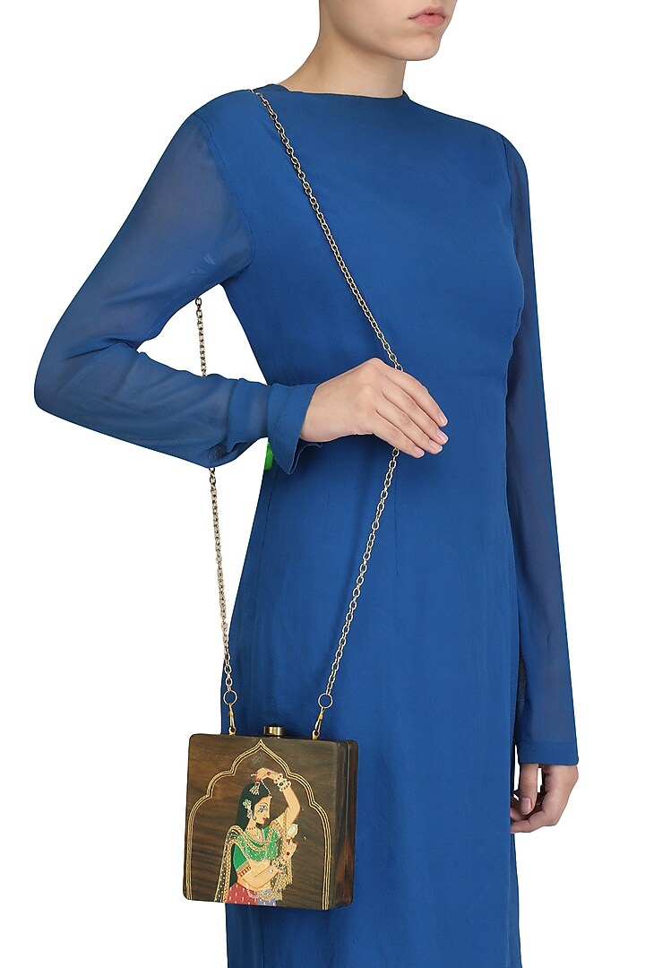 Crazy Palette presents Brown Wooden Queen Clutch available only at ...