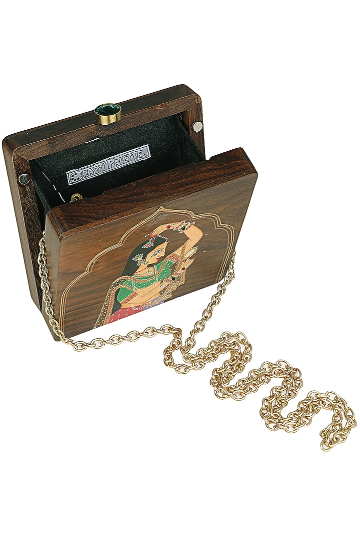 Crazy Palette presents Brown Wooden Queen Clutch available only at ...