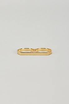 Gold Plated Knuckle Ring by DASHIA at Pernia's Pop Up Shop 2026