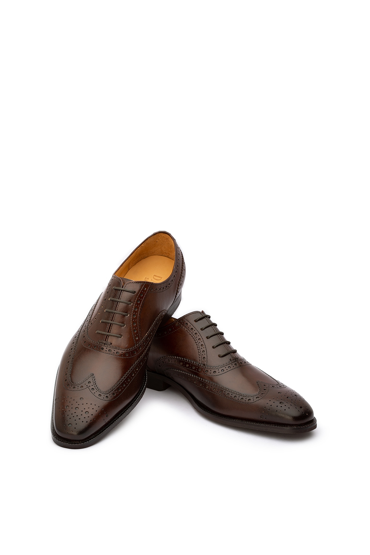 Dark Brown Calf Leather Oxford Shoes by Dapper Shoes Co. at Pernia's ...