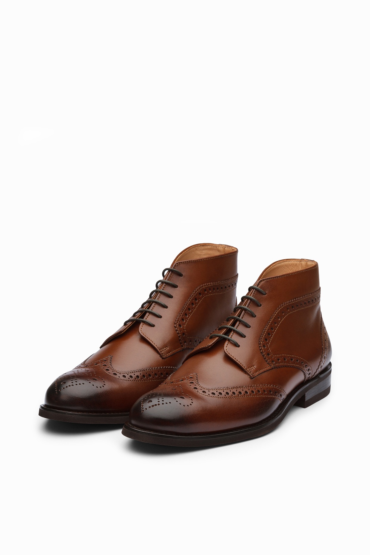Brown Calf Leather Boots by Dapper Shoes Co. at Pernia's Pop Up Shop 2025
