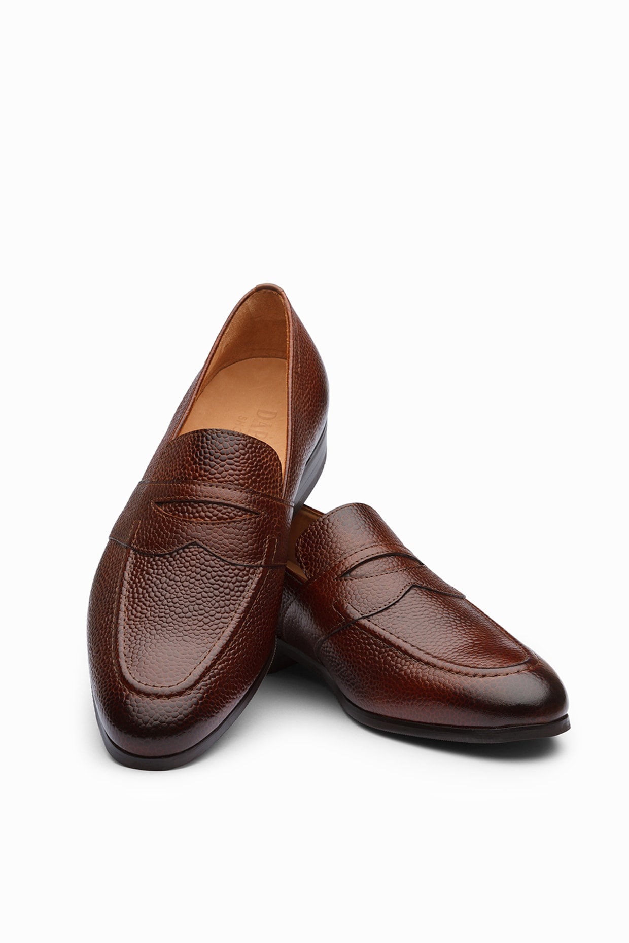 Brown Calf Leather Penny Loafers by Dapper Shoes Co. at Pernia's Pop Up ...