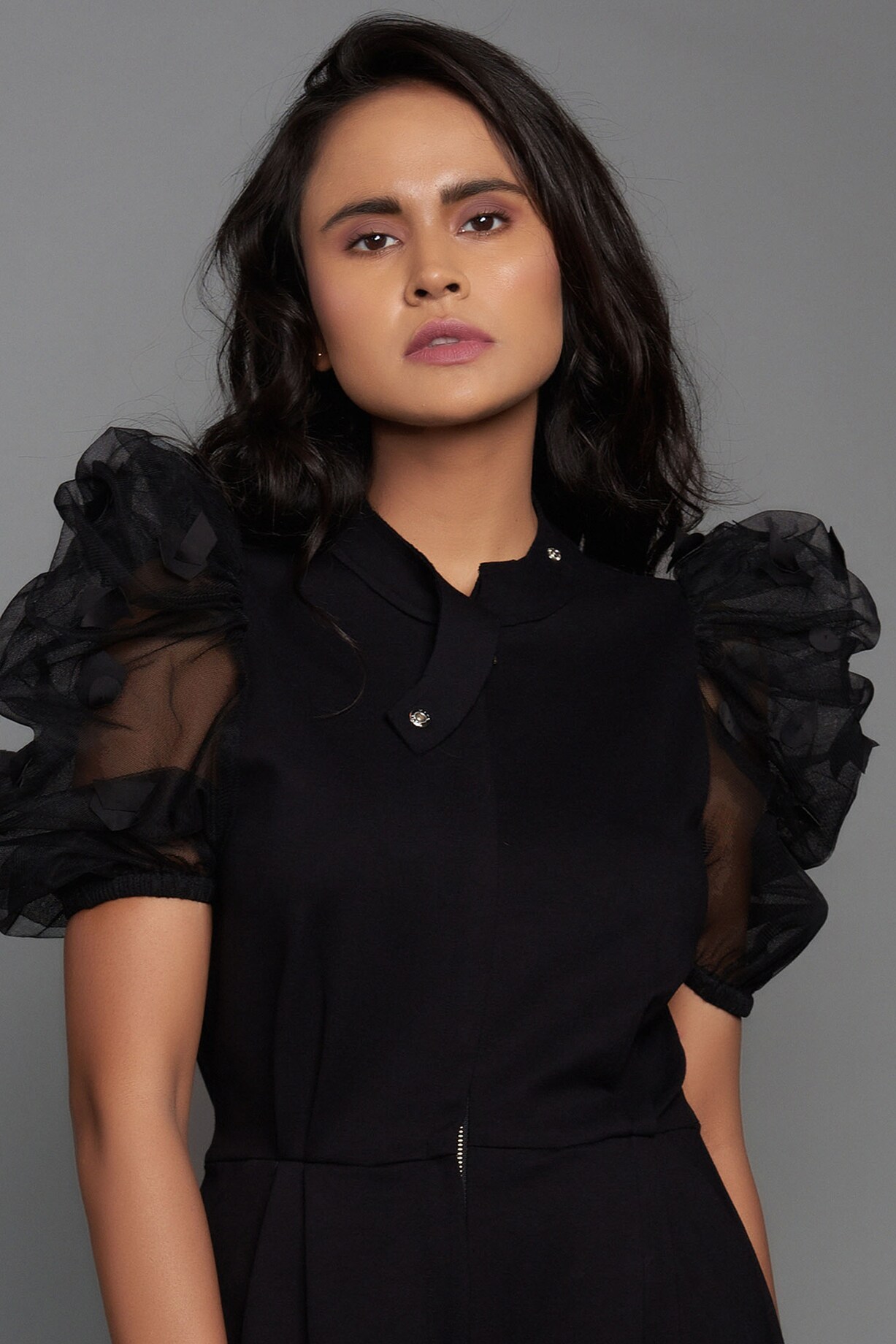 Black Ponte Roma Playsuit Design by Deepika Arora at Pernia's Pop Up ...