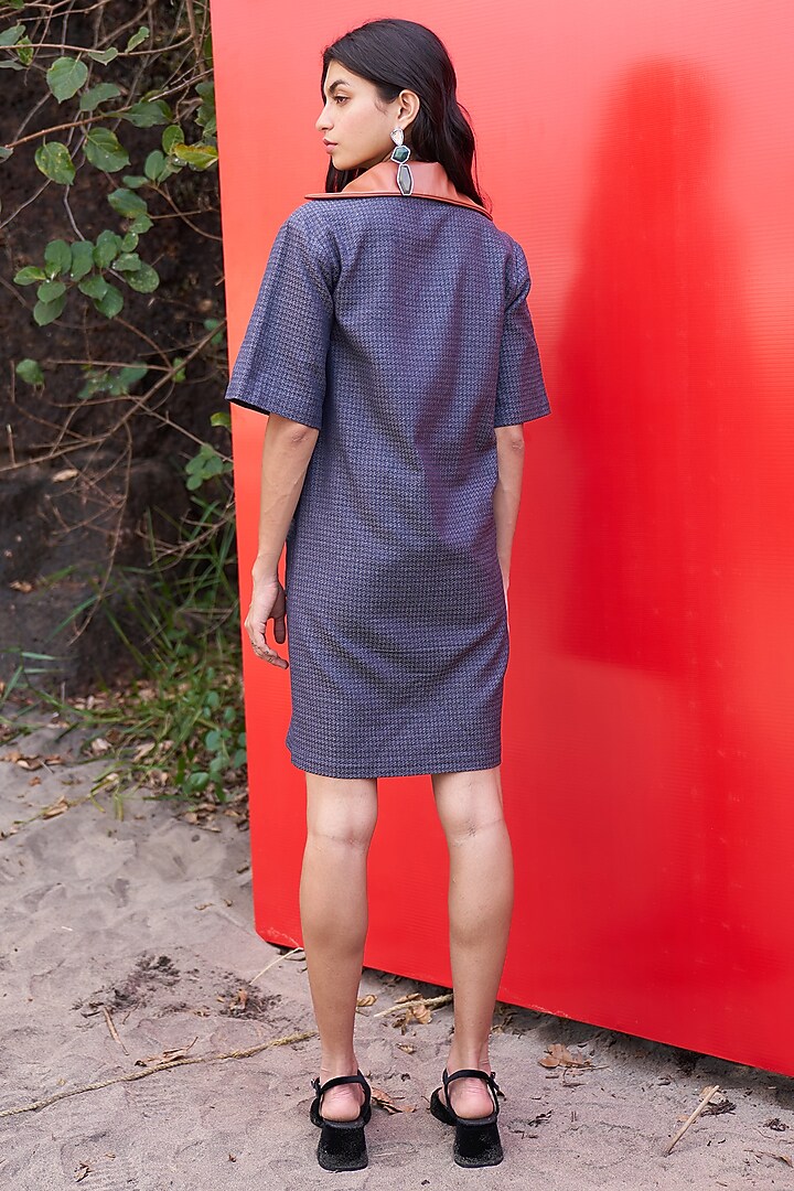 Indigo Cotton & Jacquard Mini Dress by Dash and Dot at Pernia's Pop Up ...