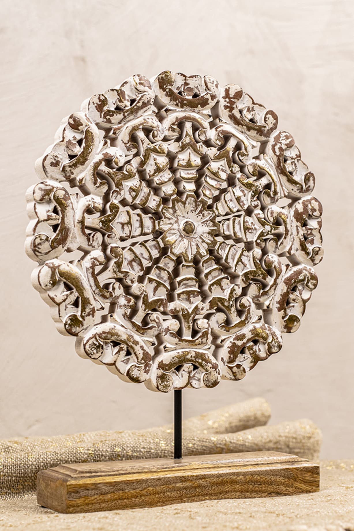 White Wooden Round Table Decor by The 7 Dekor at Pernia's Pop Up Shop 2024