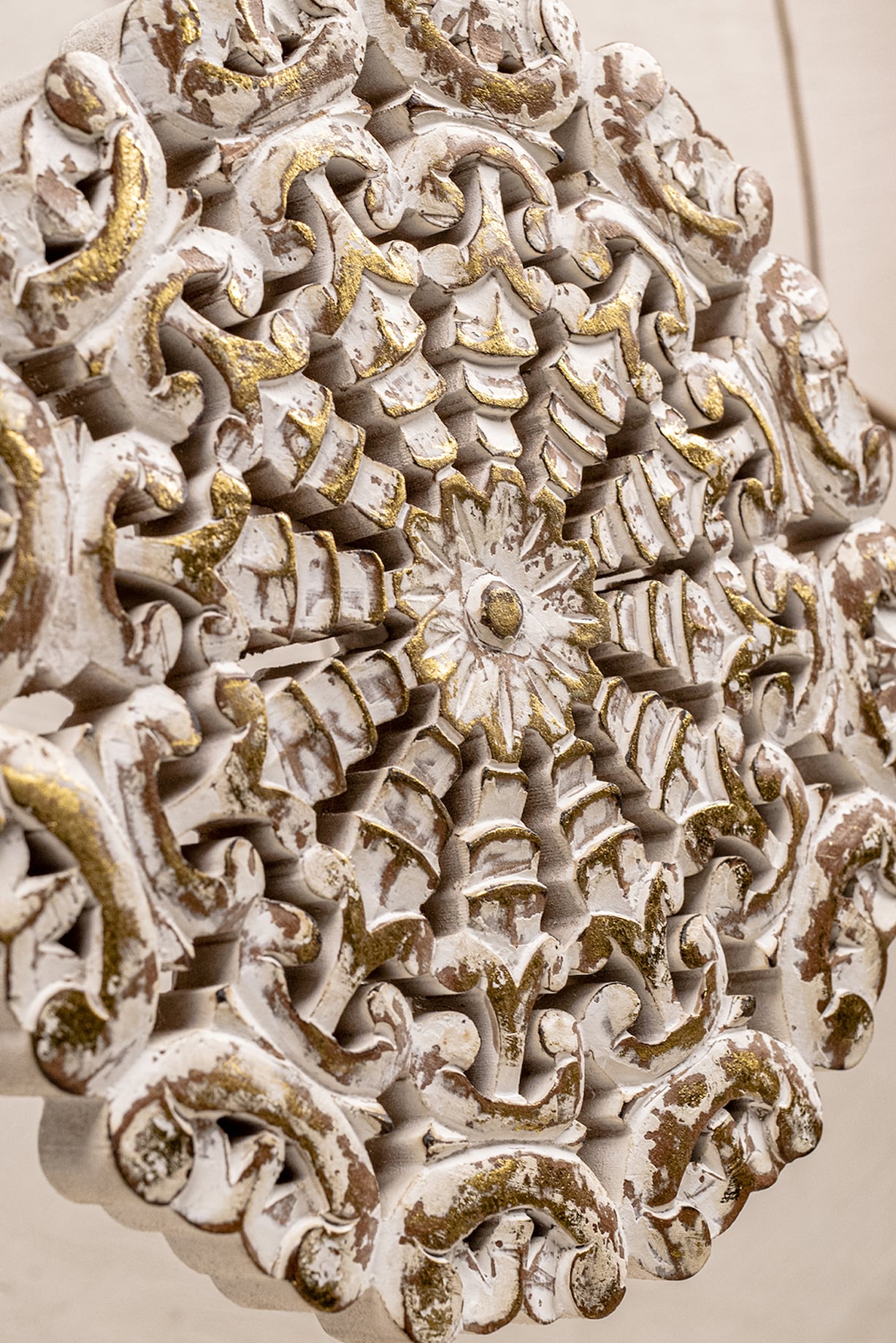 White Wooden Round Table Decor by The 7 Dekor at Pernia's Pop Up Shop 2024