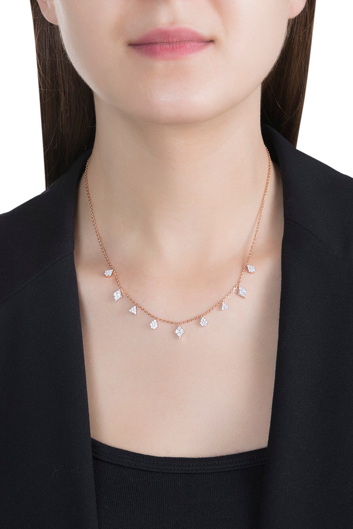Rose Gold & Lab Grown Diamond Necklace by Diai Designs at Pernia's Pop ...