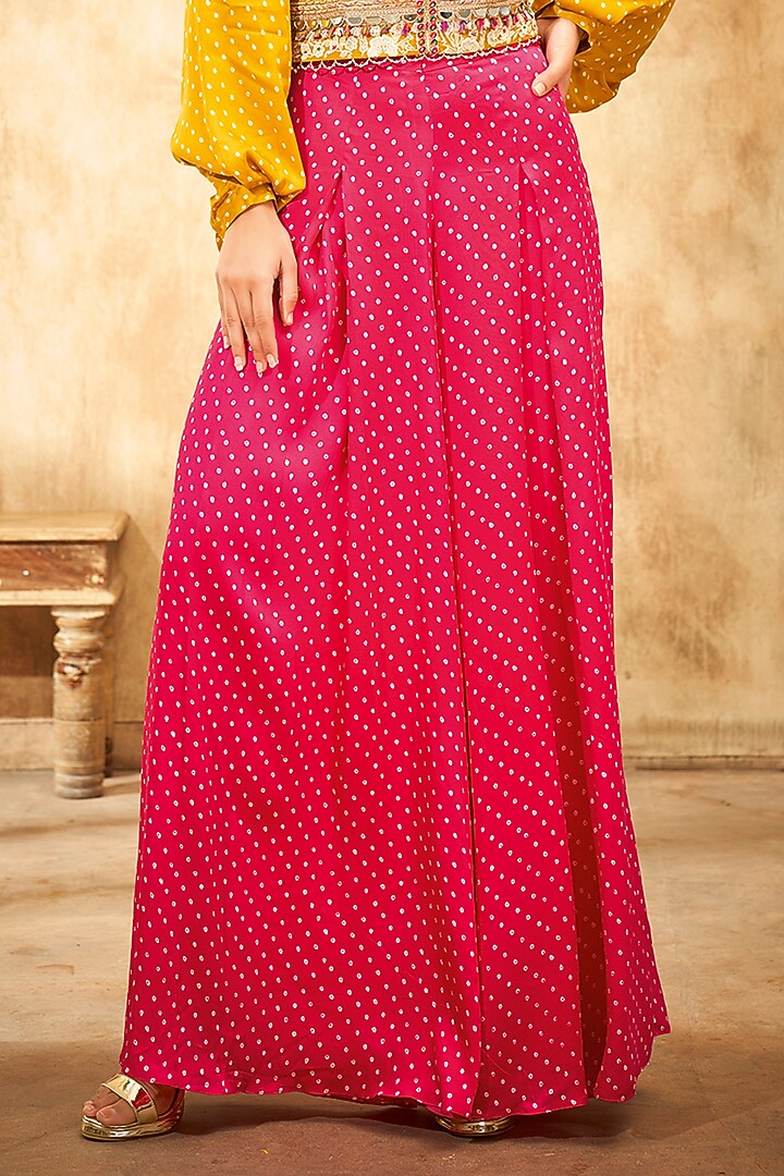 Pink Modal Satin Pant Set by Aditi Somani at Pernia's Pop Up Shop 2026
