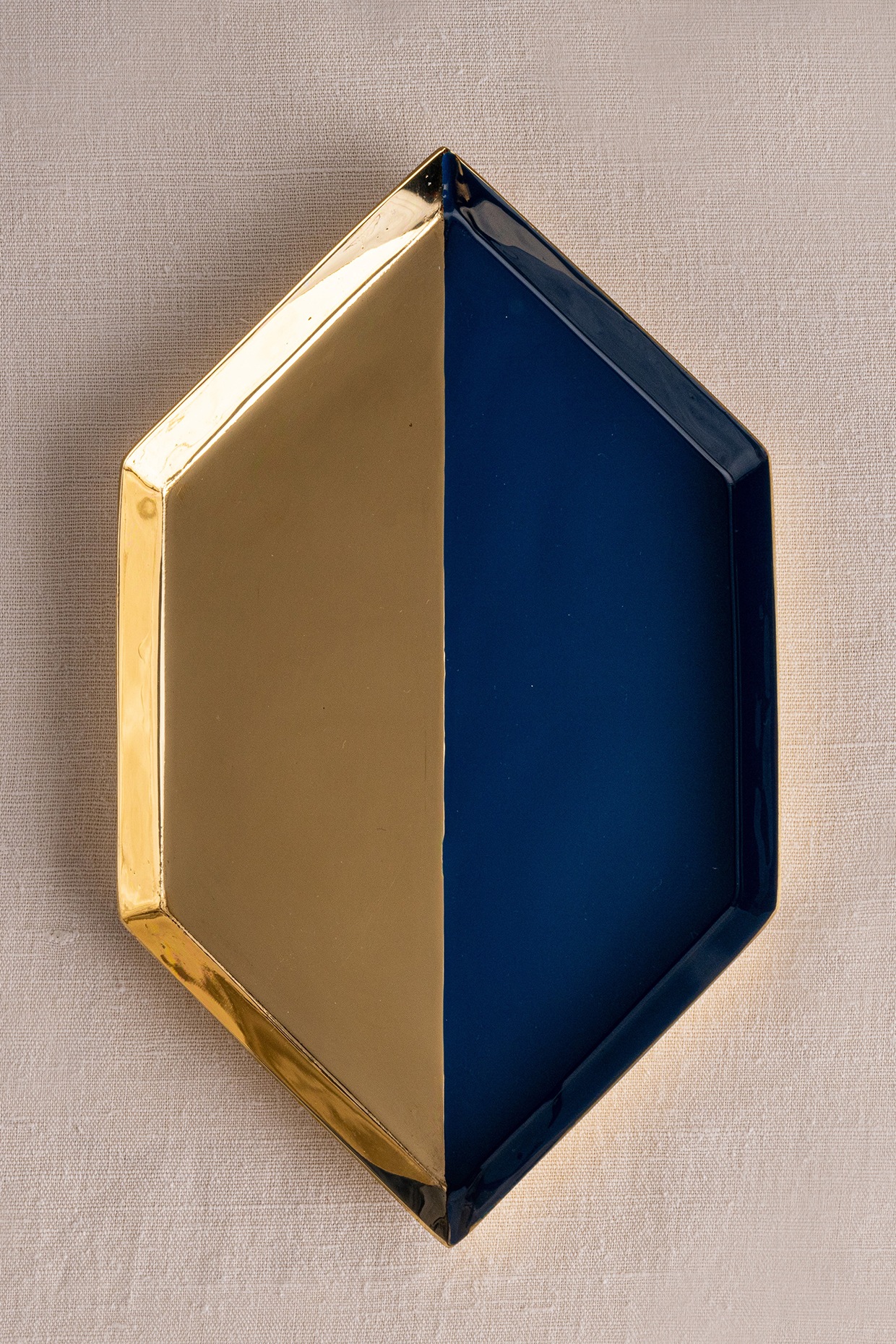 Cobalt Blue Brass & Enamel Shatkon Platter by Ikkis at Pernia's Pop Up ...