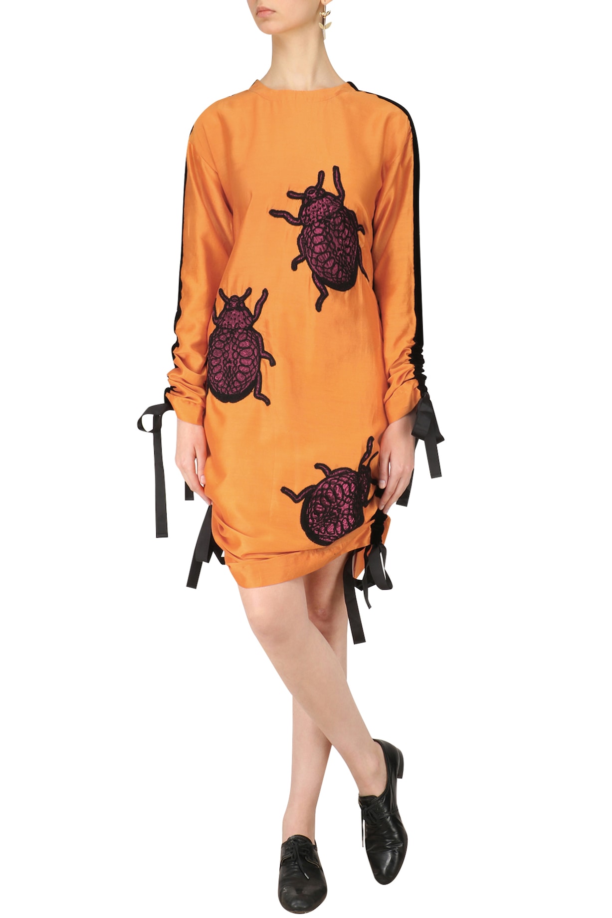 Orange bugs print pull up dress available only at Pernia's Pop Up Shop ...