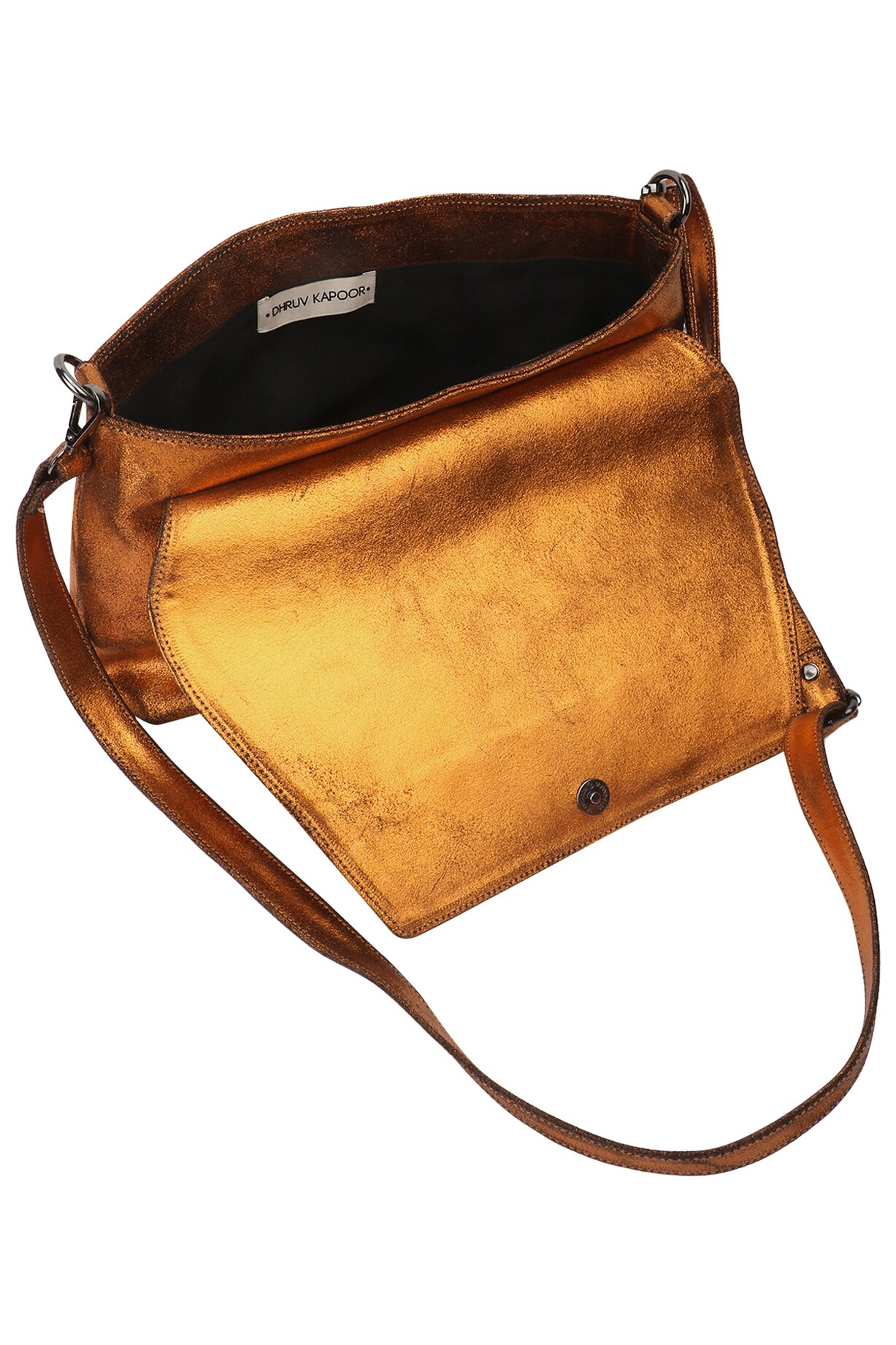 Orange metallic sling bag available only at Pernia's Pop Up Shop. 2024